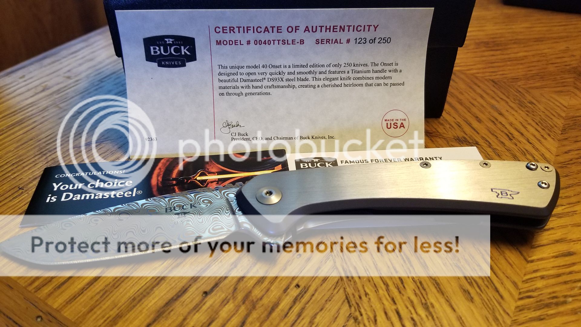 I'm impressed. Buck 40 Onset with Damasteel | BladeForums.com