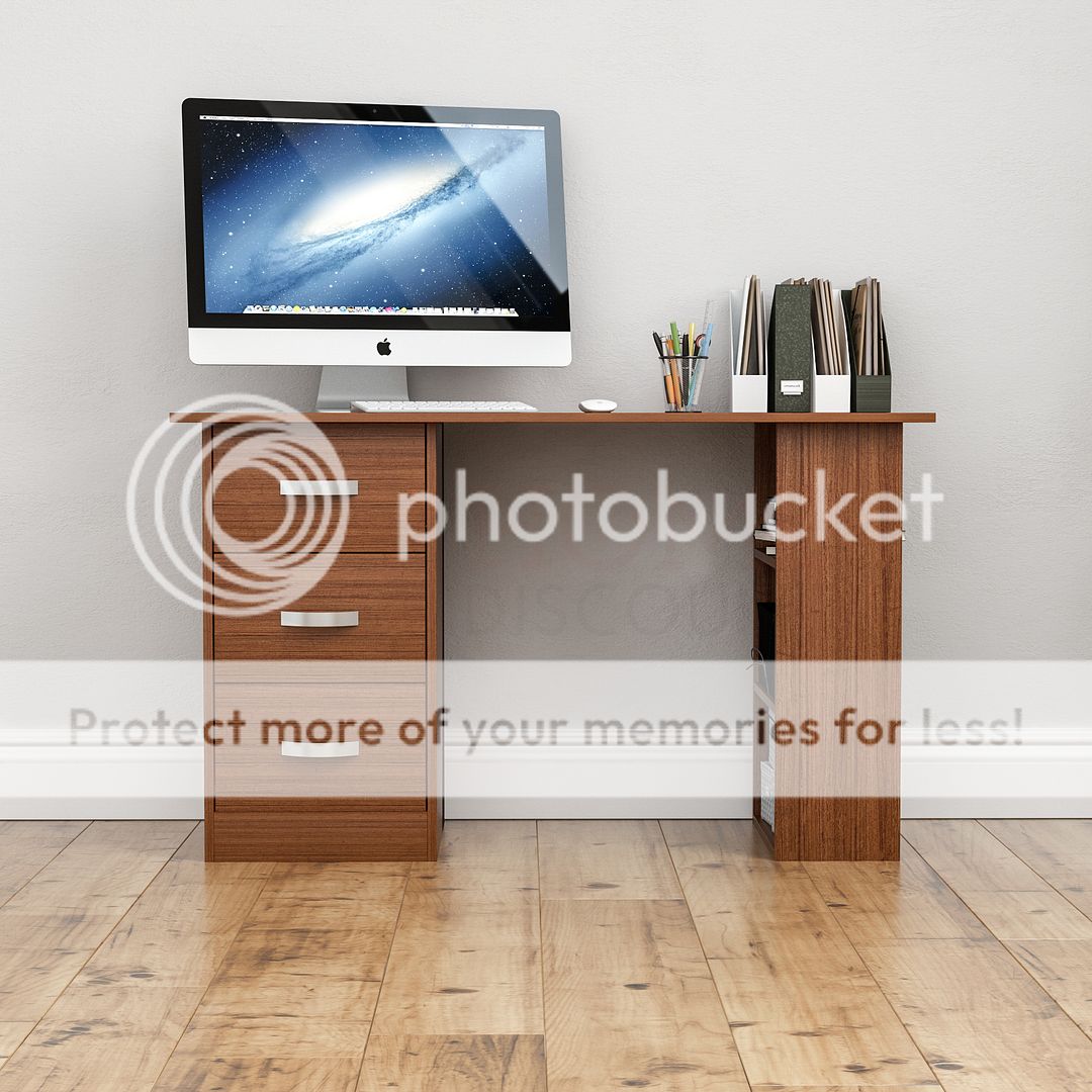 Computer Desk With Storage Wood Drawers Table Laptop Desks