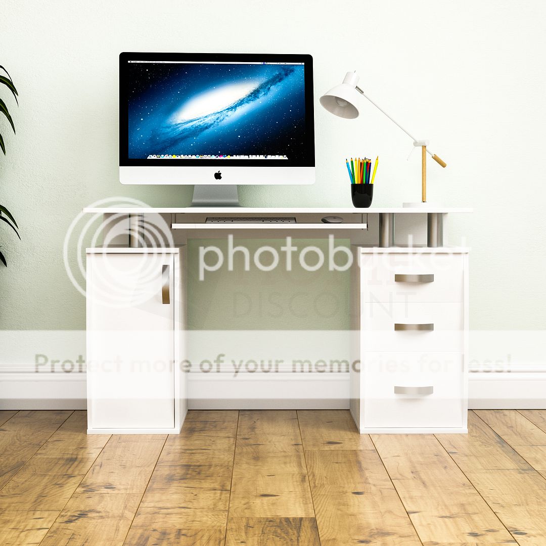 Business, Office & Industrial Otley Computer Desk 3 Drawer Laptop PC ...