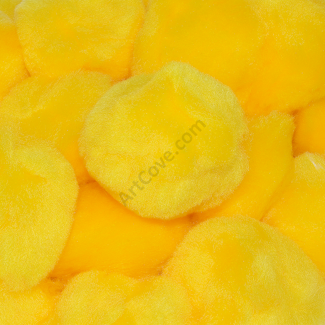 1.5 inch Yellow Craft Pom Poms 50 Pieces 607963373419 | eBay